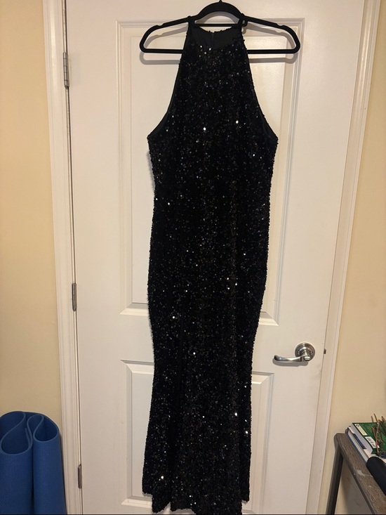 JJs House | Dresses | Jjs House Black Sequin Halter Evening Gown | Poshmark